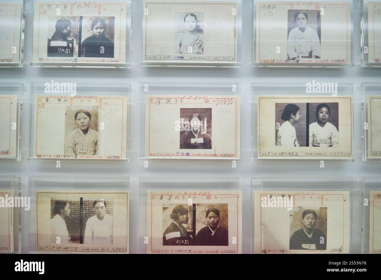 Mug shots of women prisoners, activists. At the women's section at ...
