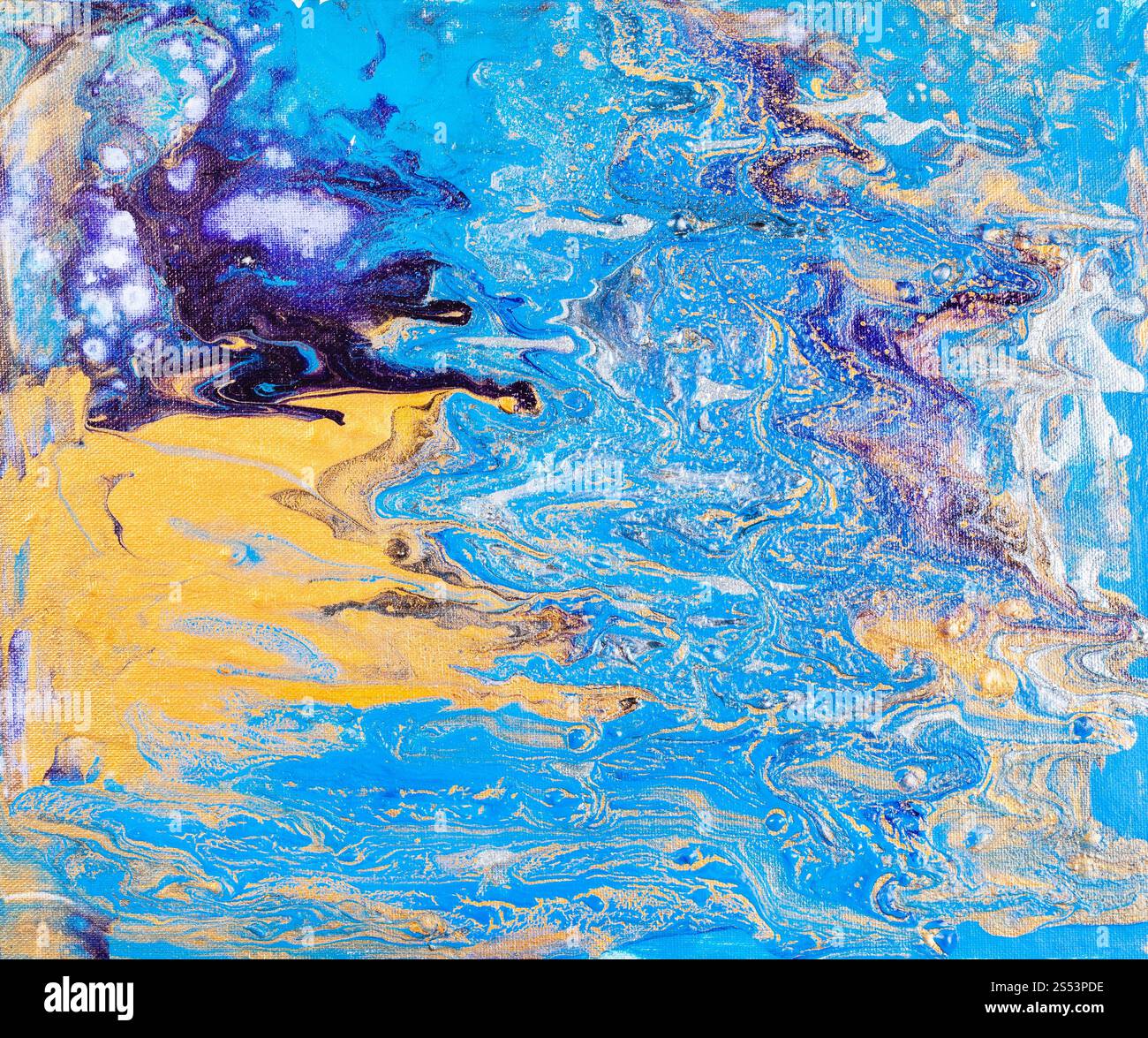 abstract picture handpainted in fluid acrylic flow painting technique ...