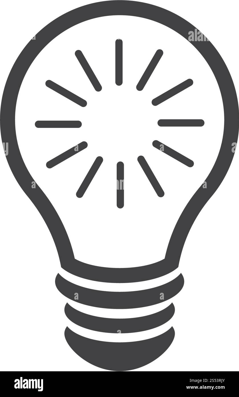 bulb logo vector ilustration template Stock Vector Image & Art - Alamy