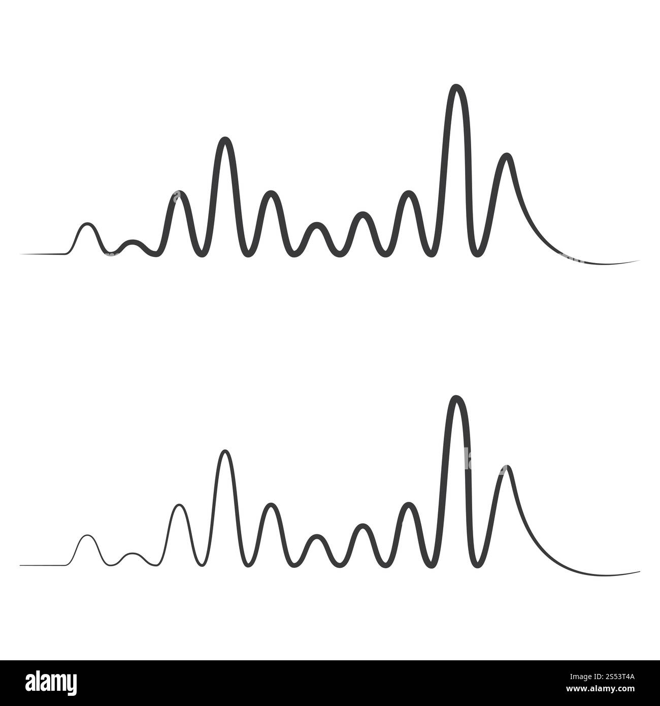 Vector sound waves audio Black and White Stock Photos & Images - Alamy