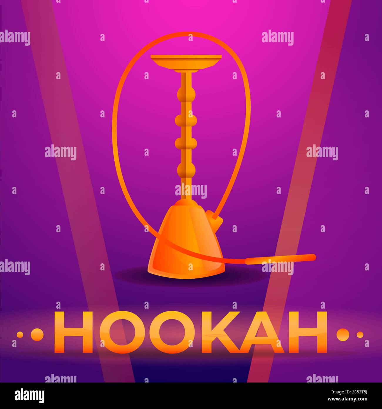 Hookah concept banner. Cartoon illustration of hookah vector concept ...