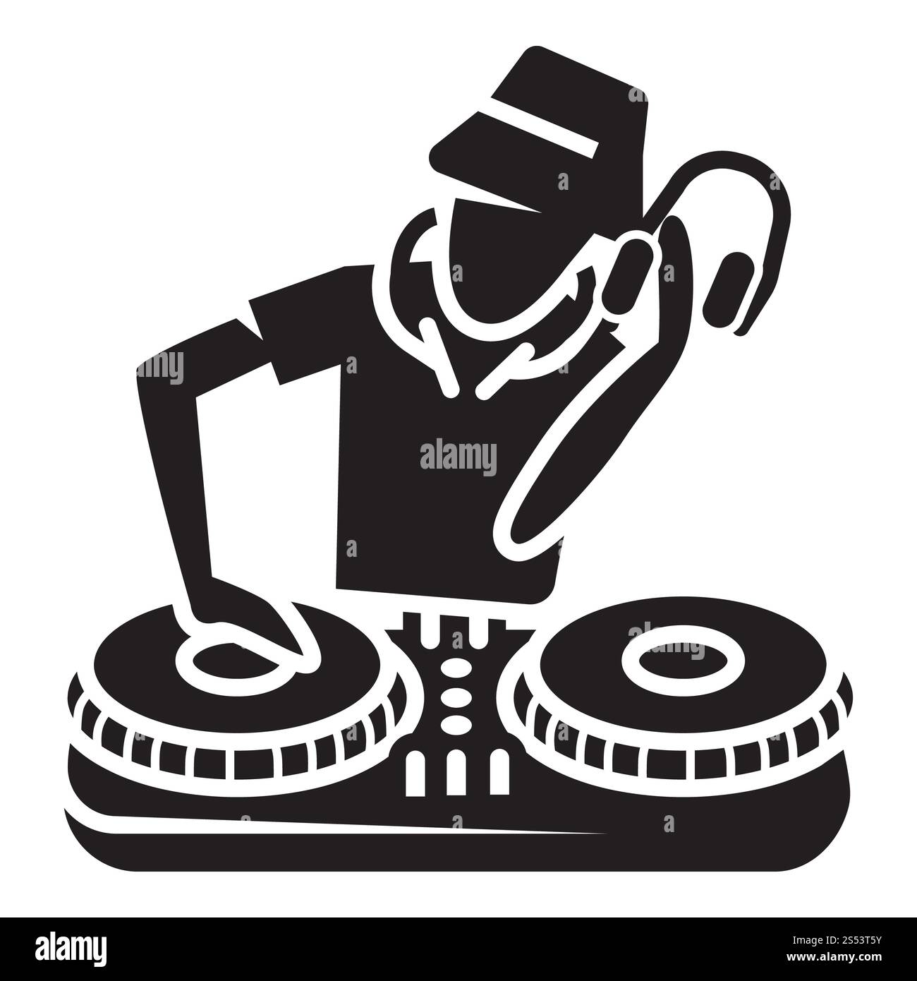 Dj player icon. Simple illustration of dj player vector icon for web ...