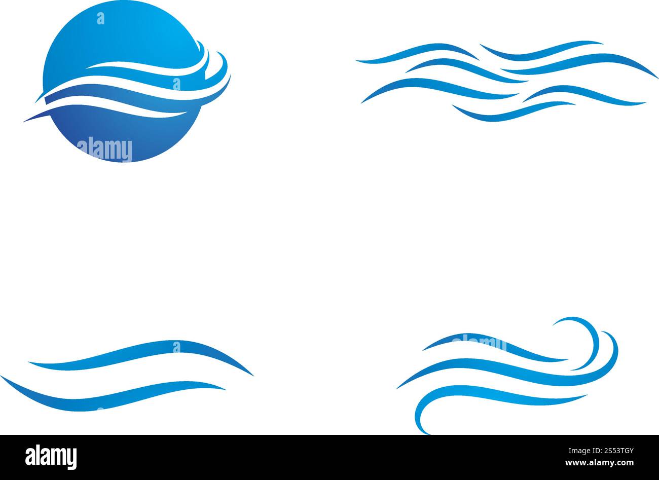 Water Wave symbol and icon Logo Template vector Stock Vector Image ...