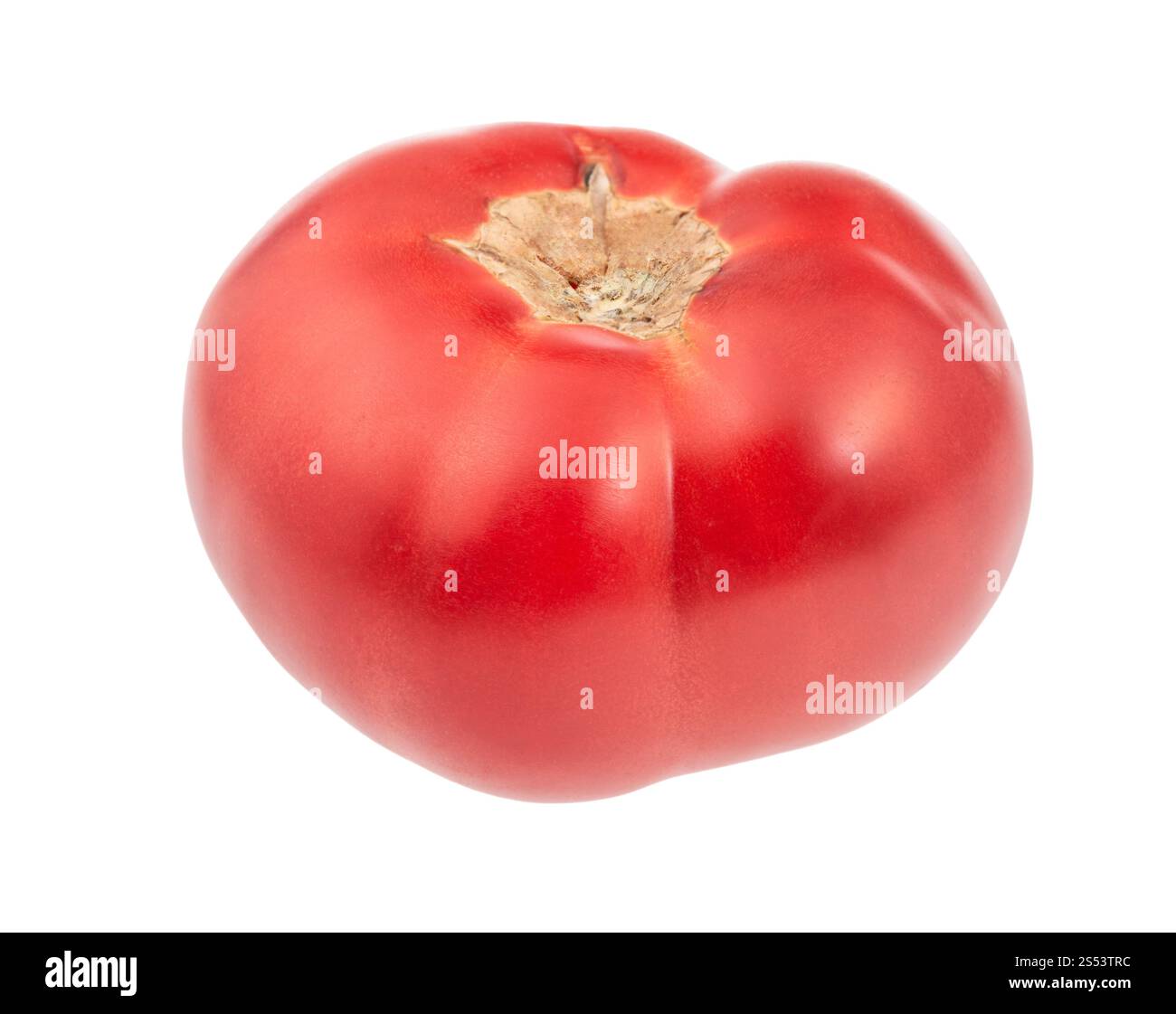 fresh large red bulls heart tomato isolated on white background Stock ...