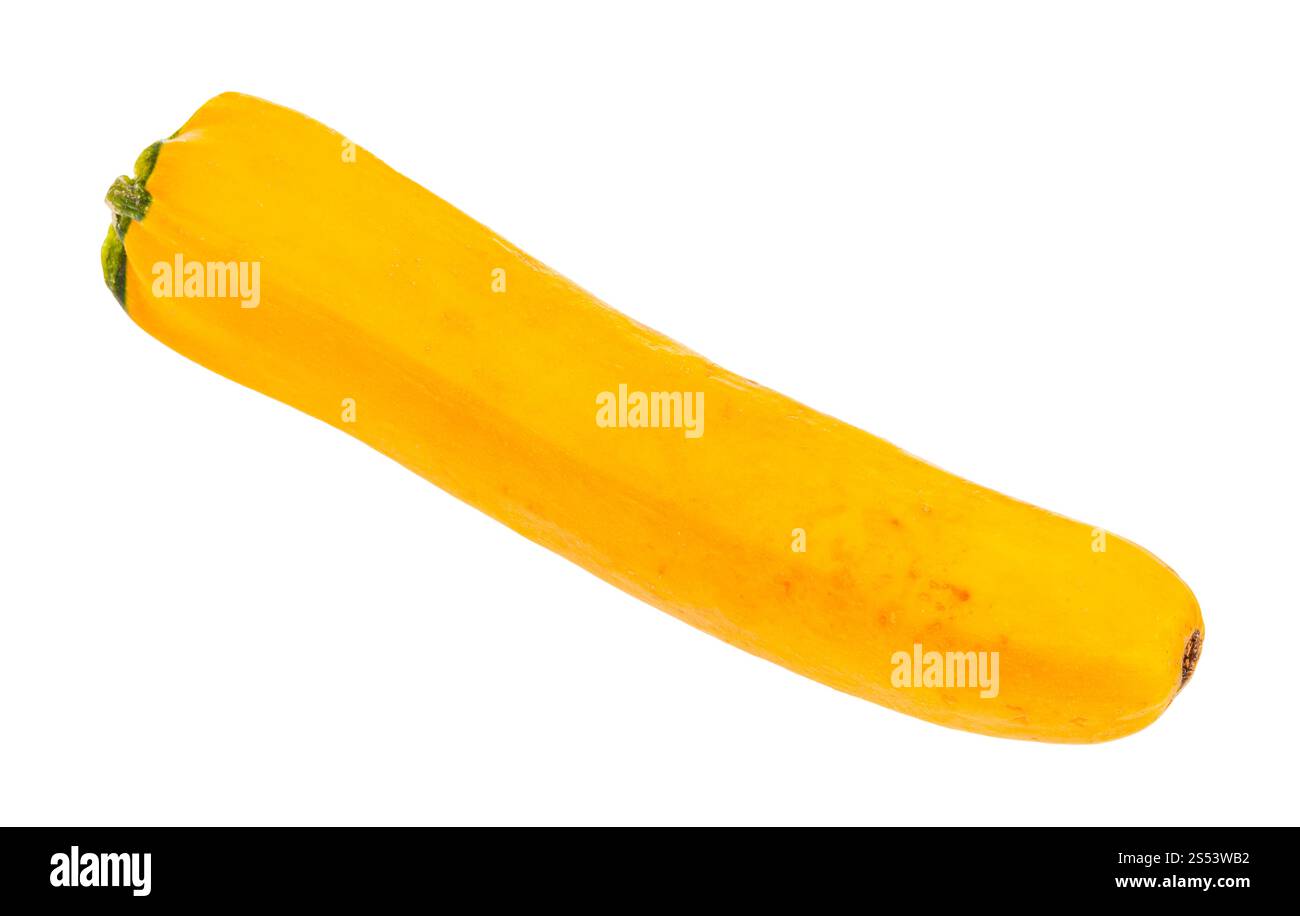 ripe yellow zucchini vegetable isolated on white background Stock Photo ...