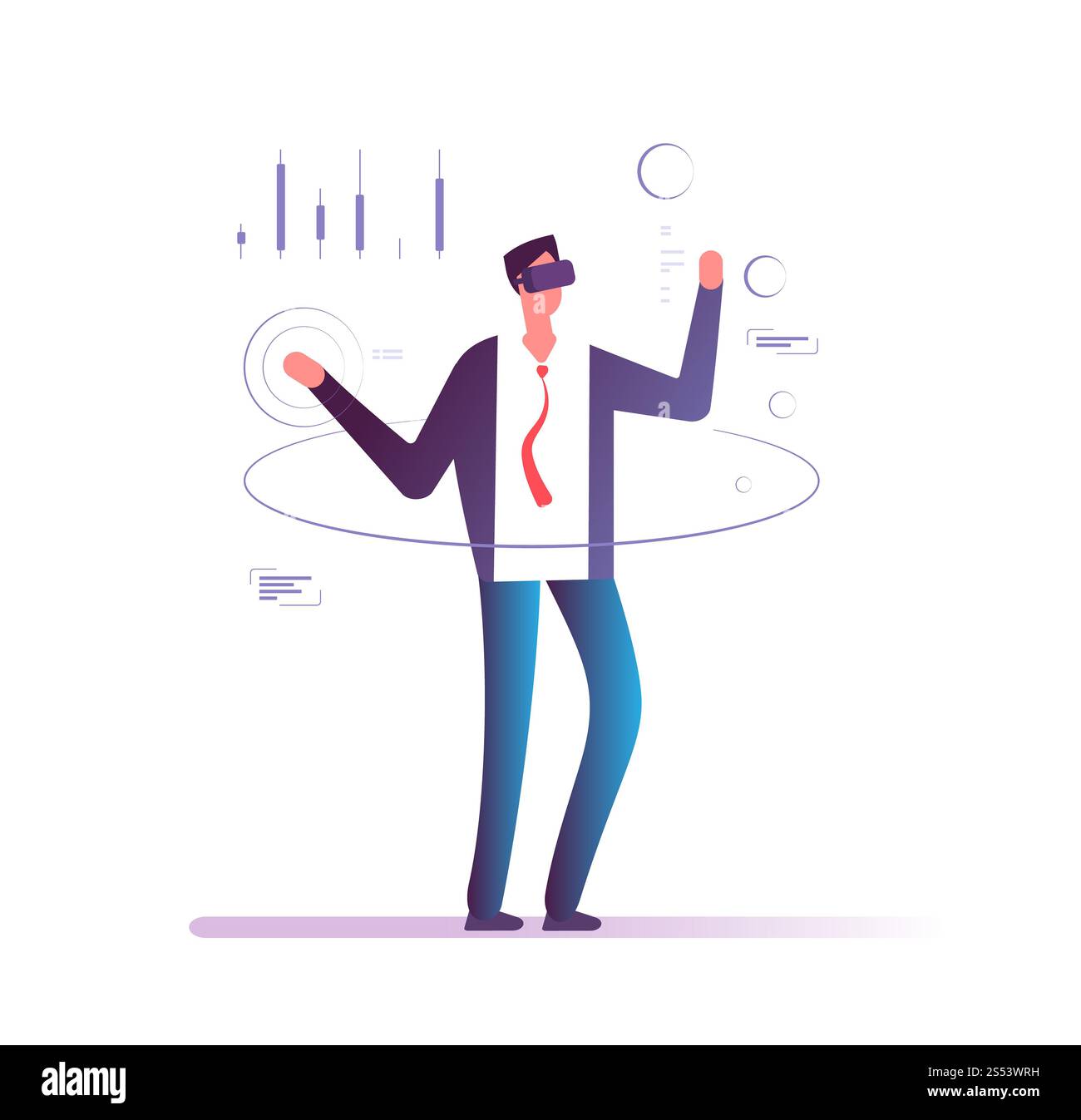 Virtual reality man vr Cut Out Stock Images & Pictures - Alamy