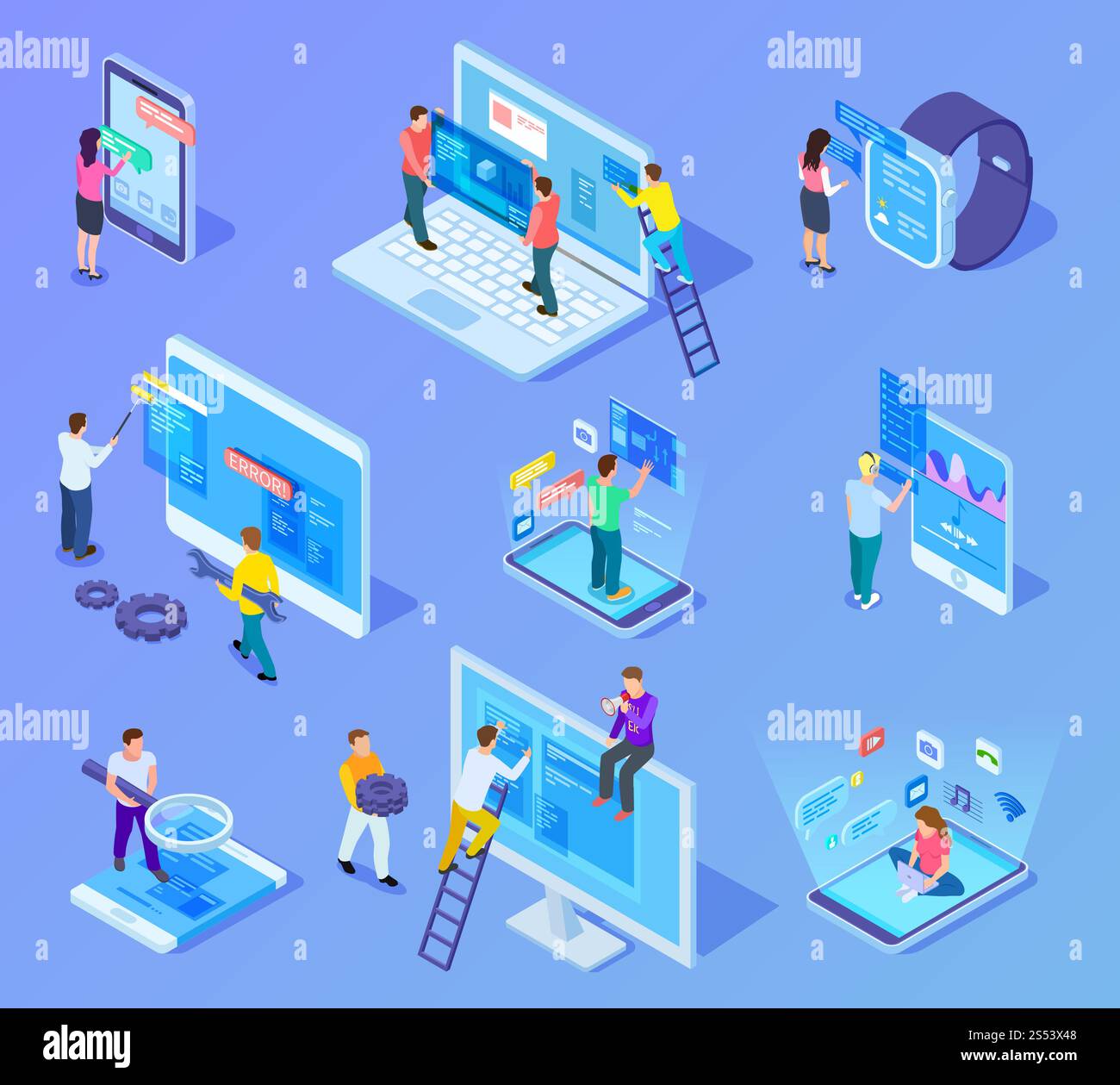 Work style concept 3d isometric hi-res stock photography and images - Alamy