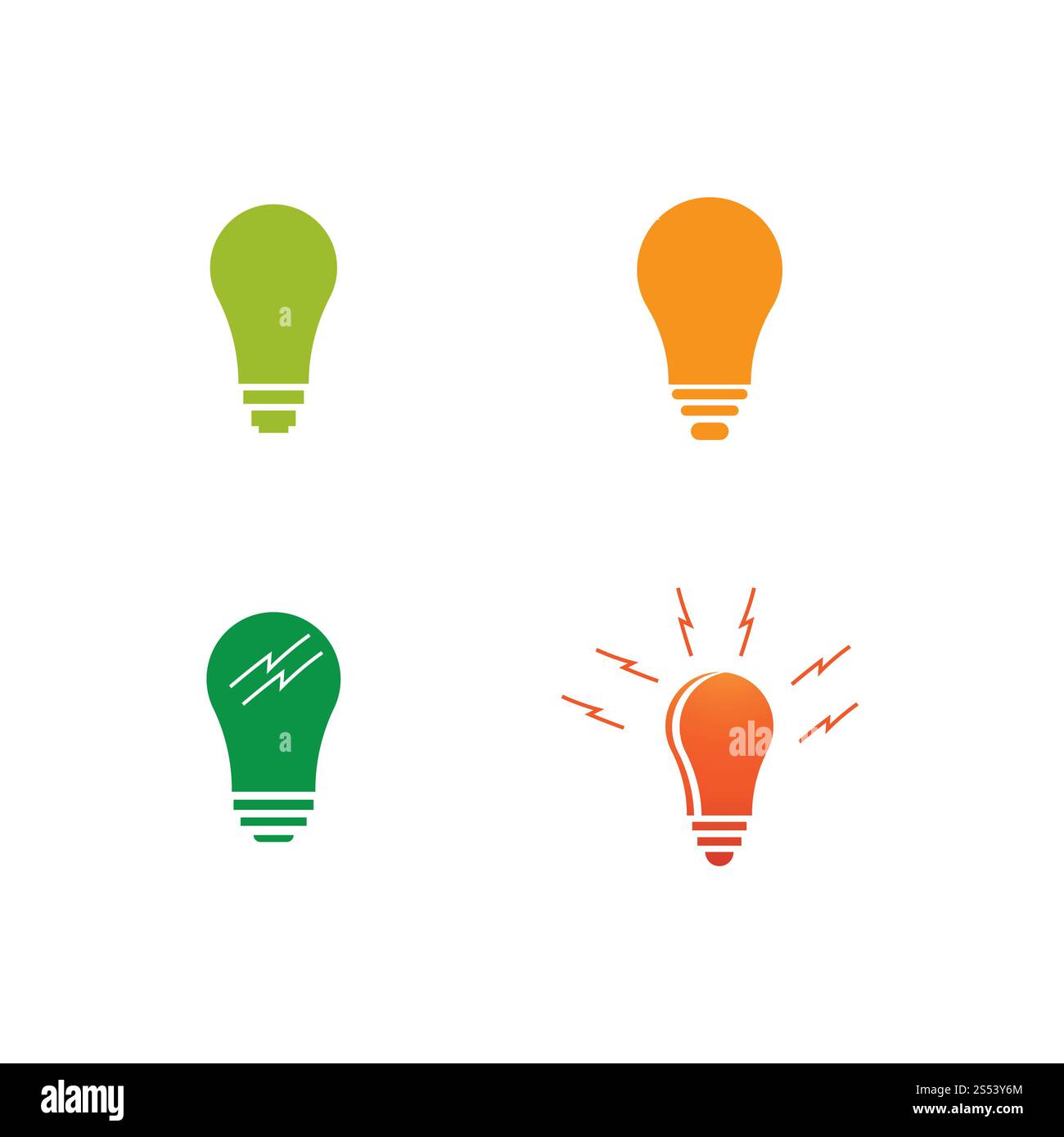 Bulb logo vector ilustration template Stock Photo - Alamy