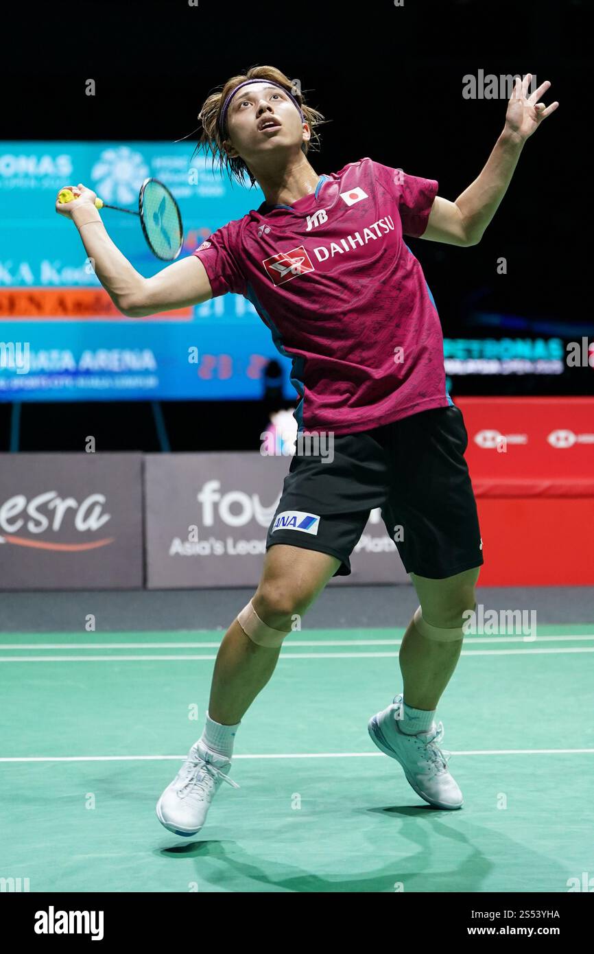 Kodai Naraoka (JPN), JANUARY 11, 2025 - Badminton : PETRONAS Malaysia Open 2025 Men's Singles ...