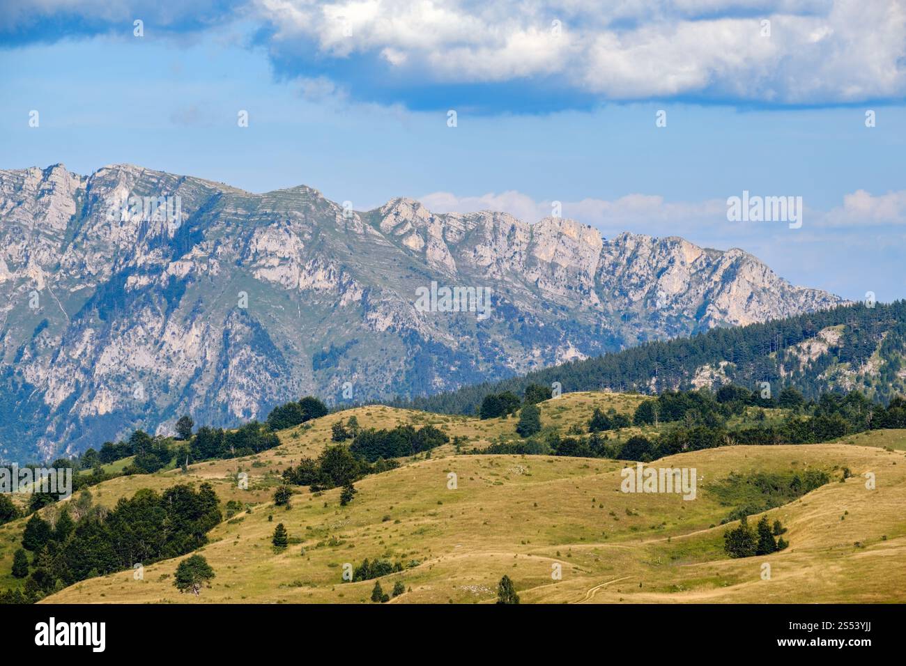 Picturesque summer mountain landscape of Durmitor National Park ...