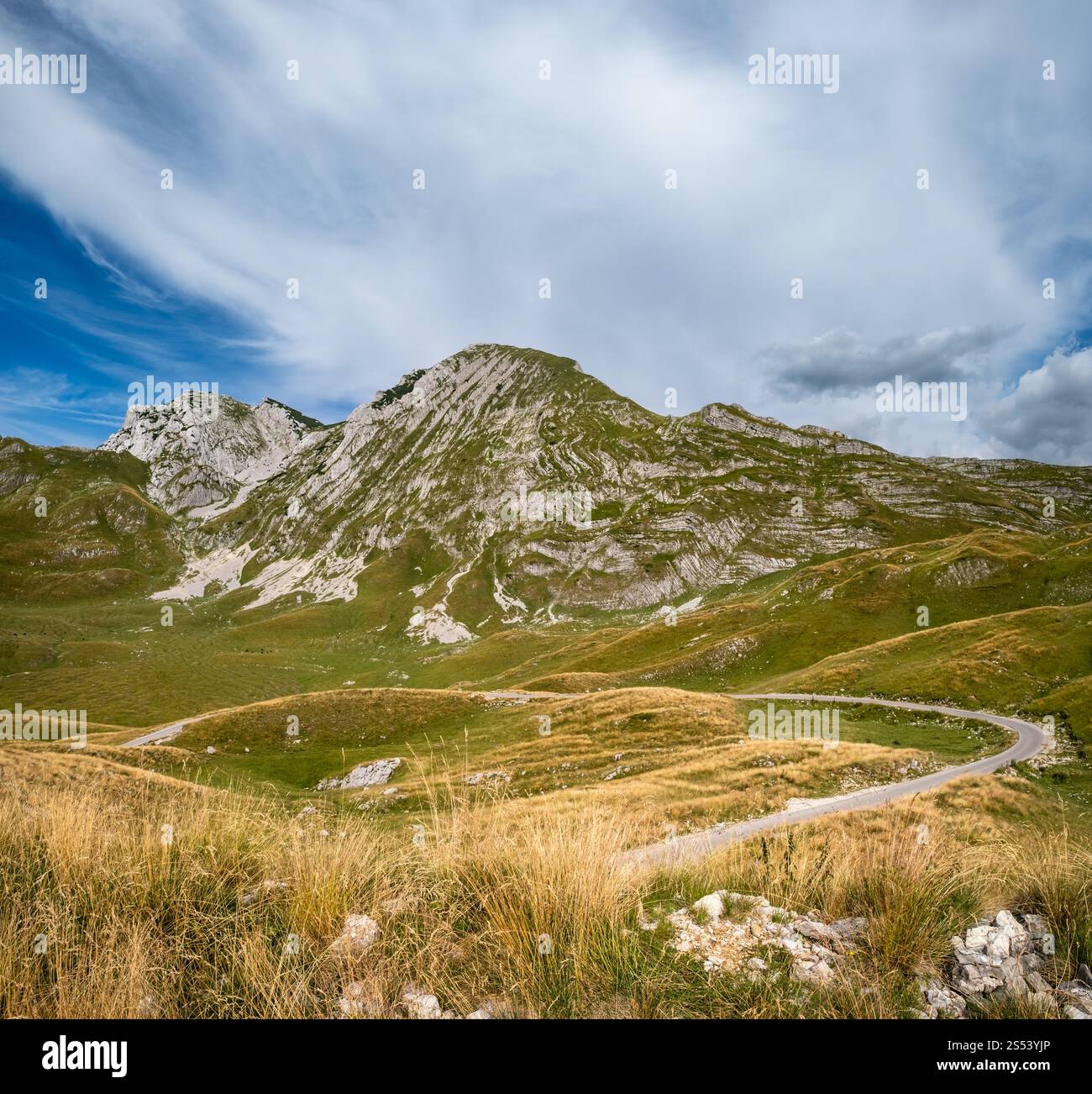 Picturesque summer mountain landscape of Durmitor National Park ...