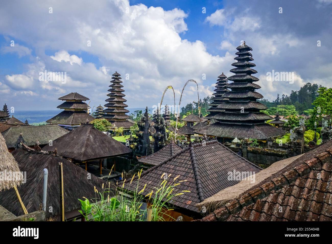 Pura Besakih temple complex on mount Agung, Bali, Indonesia. Pura ...