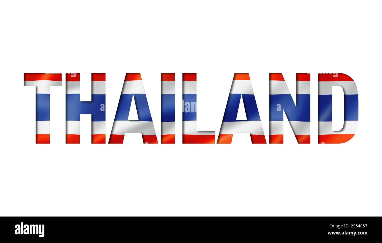 thai flag text font. thailand symbol background. thailand flag text ...