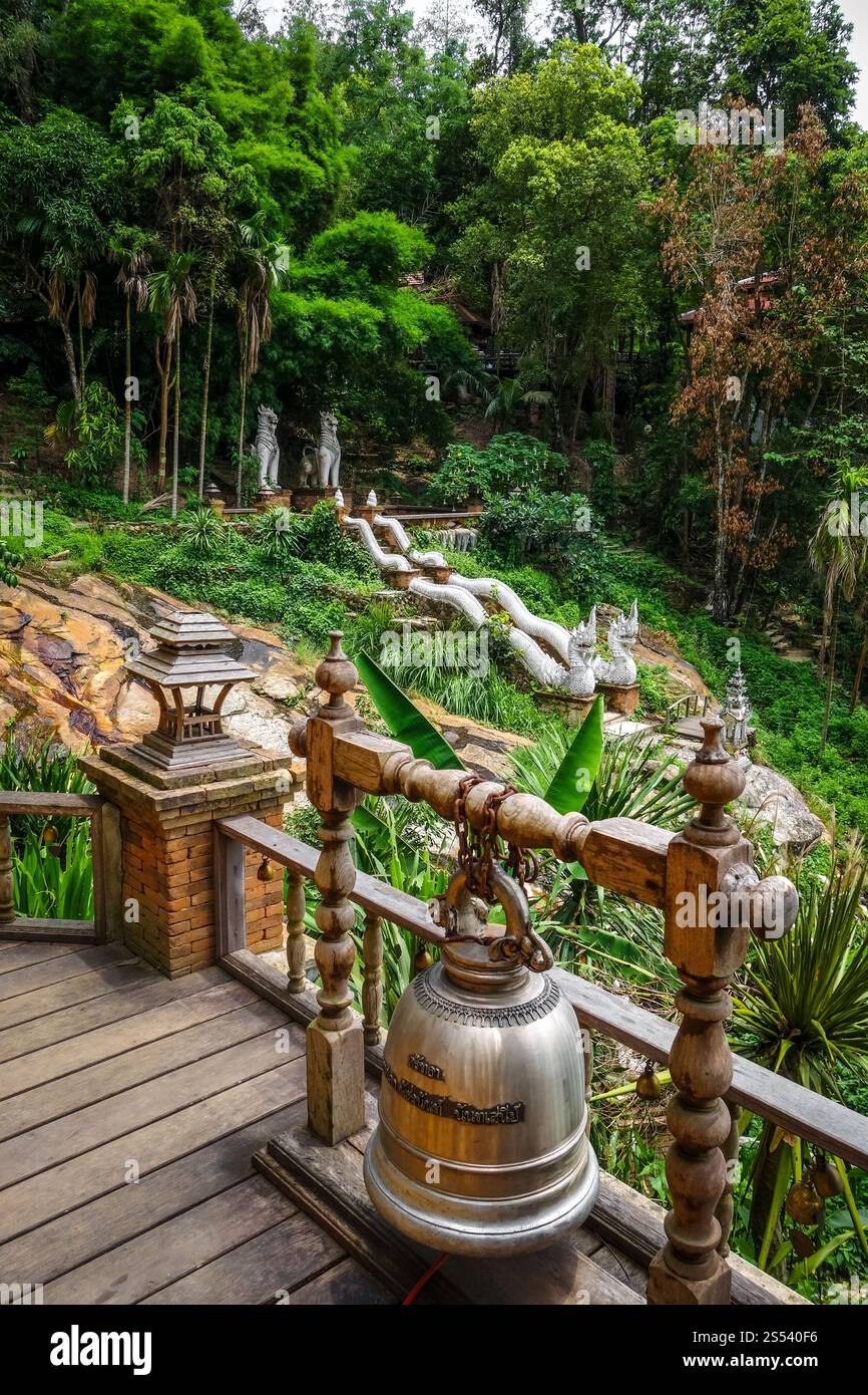 Wat Palad temple buildings in jungle, Chiang Mai, Thailand. Wat Palad ...