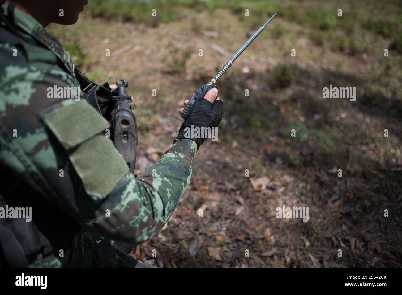 American soldier rifle helmet hi-res stock photography and images - Alamy