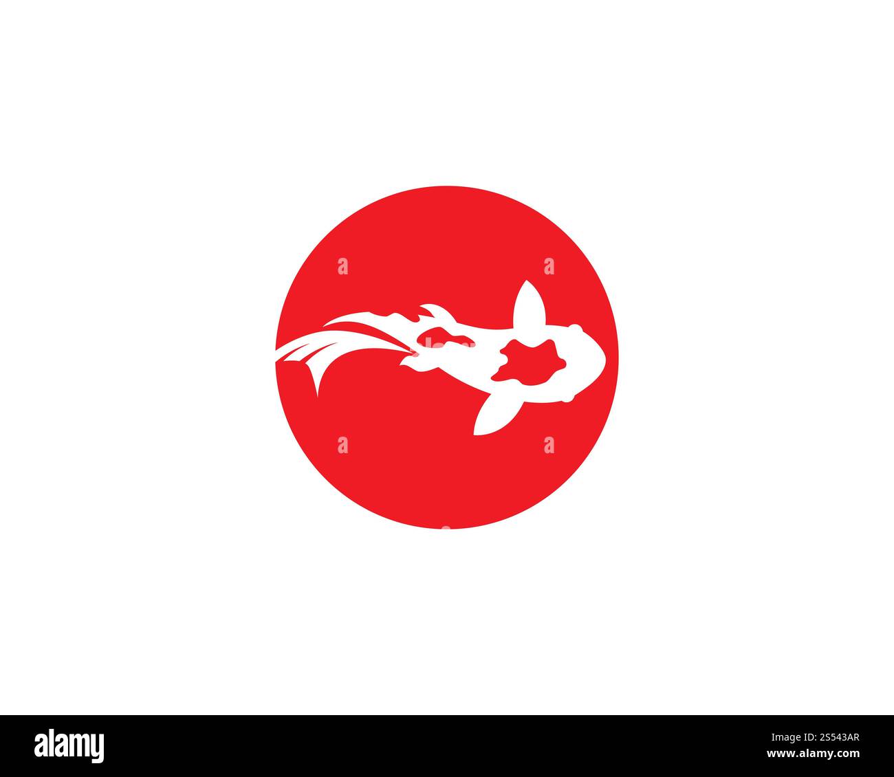 Koi fish logo vector template Stock Photo - Alamy