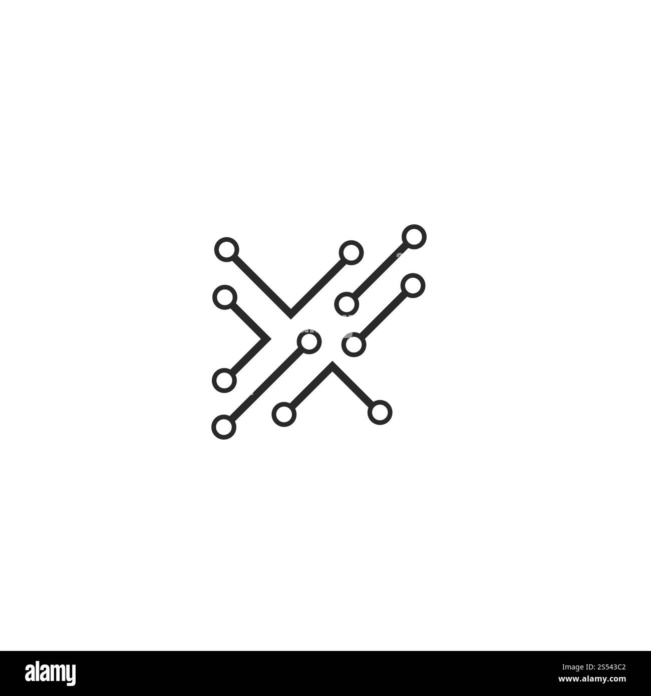 Circuit technology logo vector template Stock Photo - Alamy