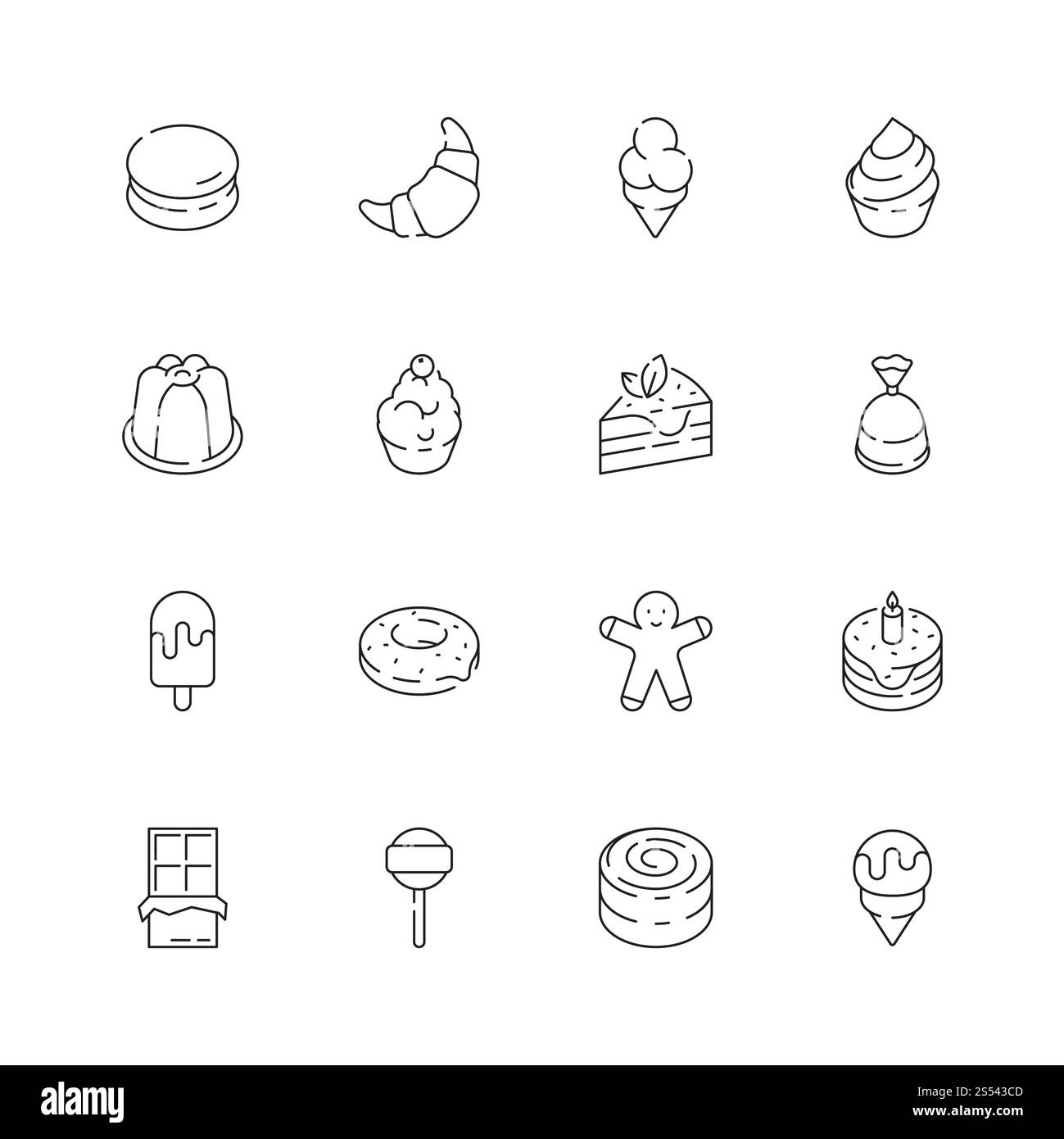 Candy chocolate line icon Cut Out Stock Images & Pictures - Alamy