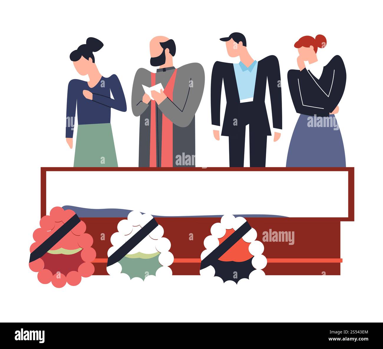 Coffin flowers grave Cut Out Stock Images & Pictures - Alamy