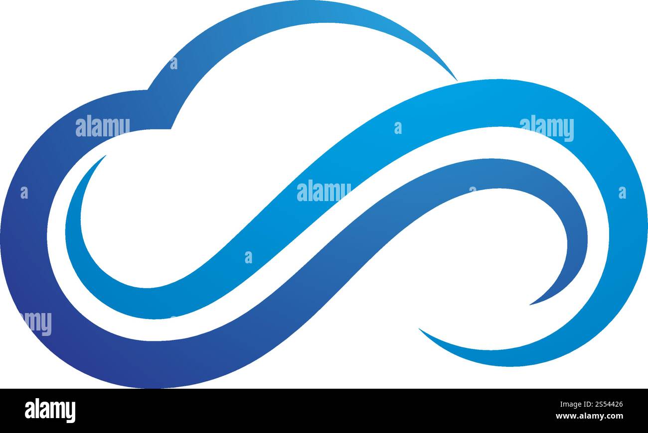 cloud logo template design vector Stock Vector Image & Art - Alamy