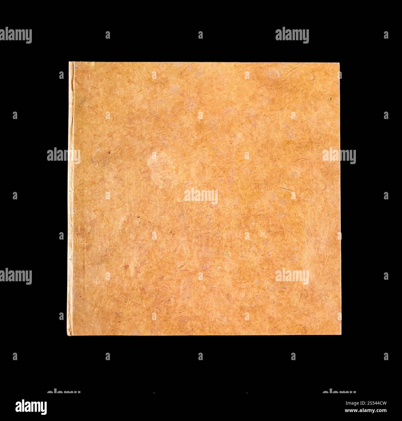 Closed blank notebook mockup, isolated on black. Top view. Closed blank ...