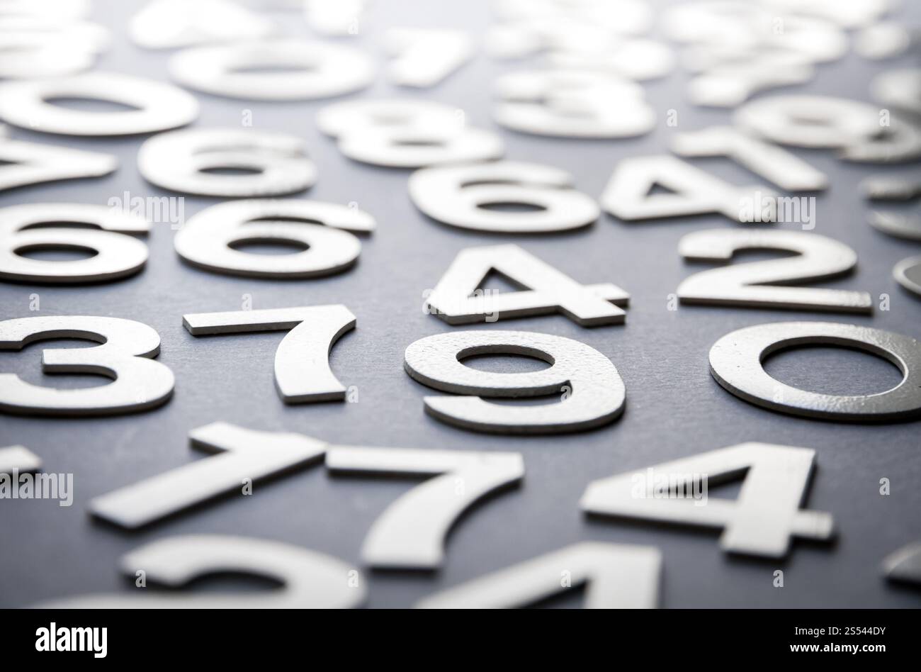 Mathematics background made with solid numbers - Closeup view ...