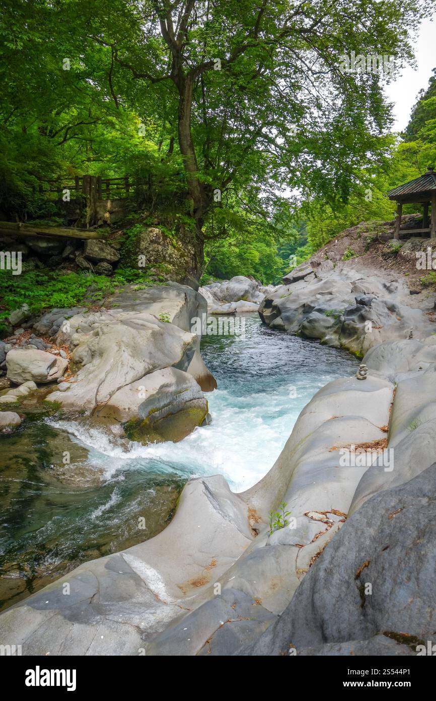 Kanmangafuchi abyss site on Daiyagawa river, Nikko, Japan ...