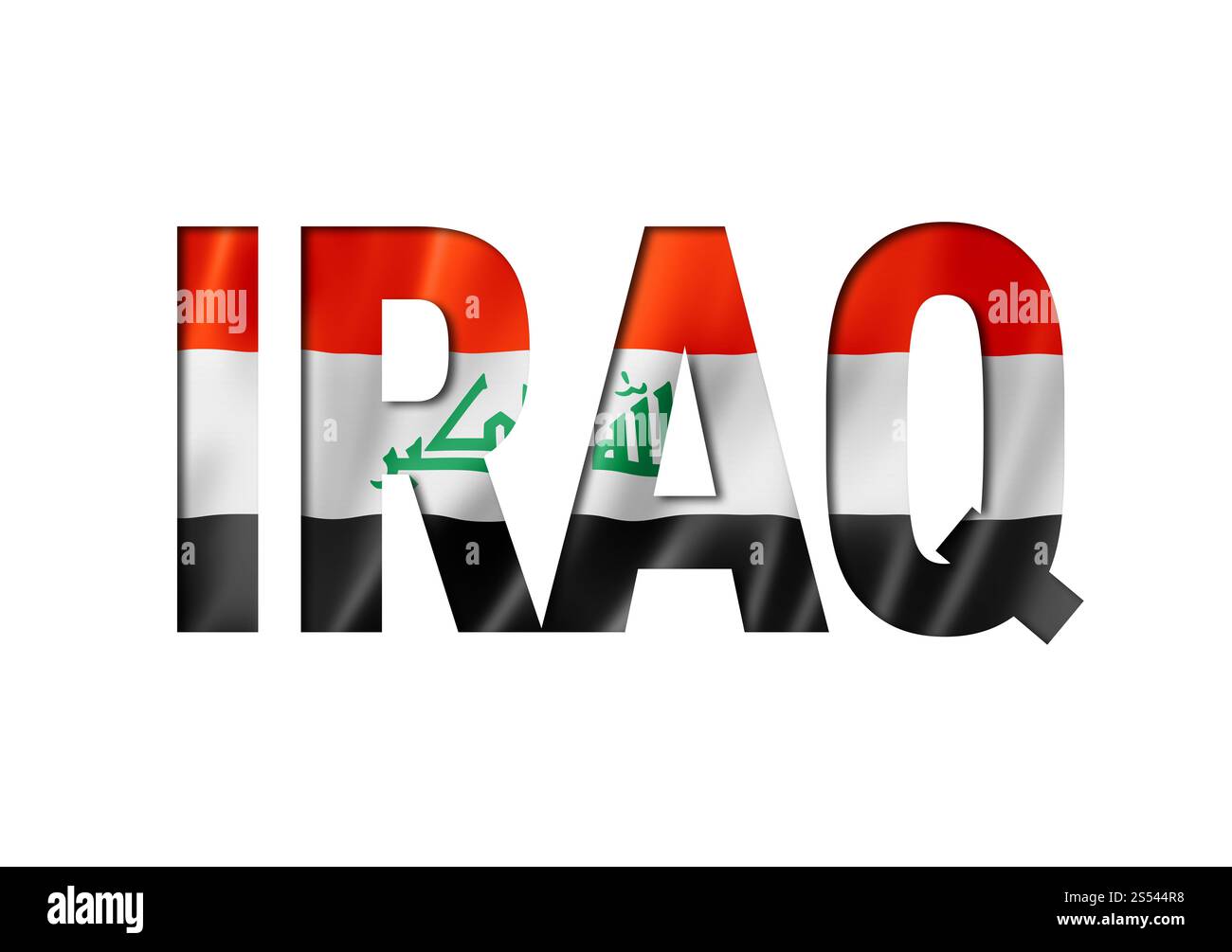 Iraqi flag text font. Iraq symbol background. Iraqi flag text font ...