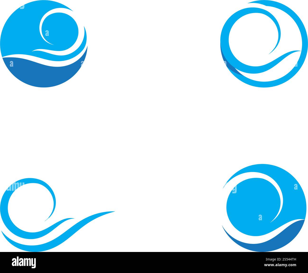 Water Wave symbol and icon Logo Template vector Stock Vector Image ...