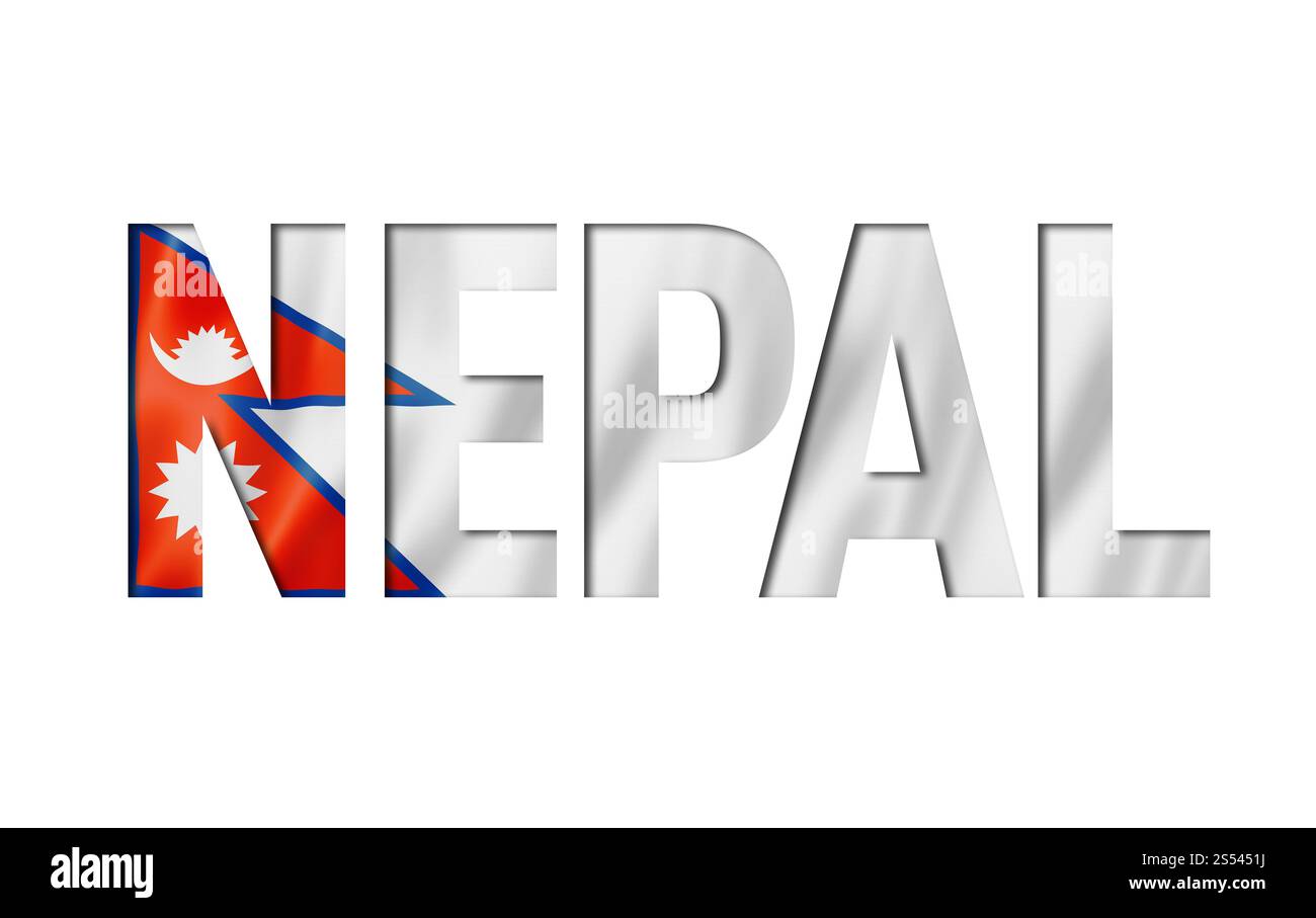 nepalese flag text font. nepal symbol background. nepal flag text font ...