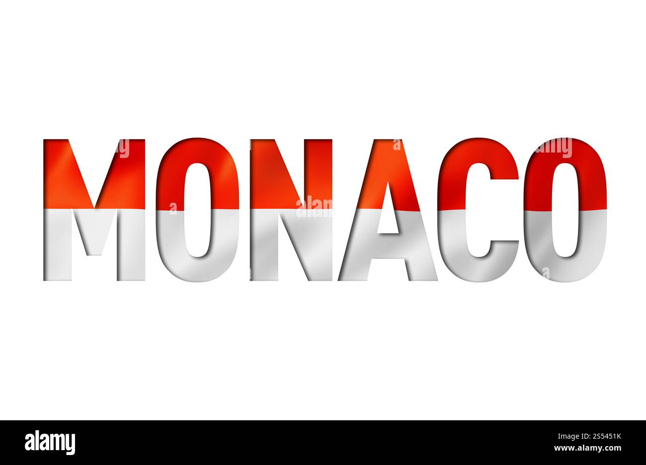 monaco flag text font. Monte Carlo symbol background Stock Photo - Alamy