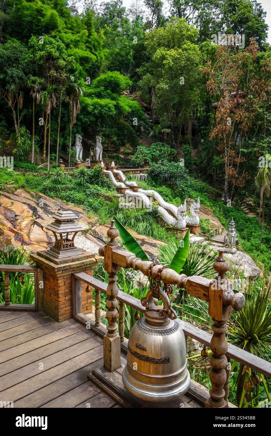 Wat Palad temple buildings in jungle, Chiang Mai, Thailand. Wat Palad ...
