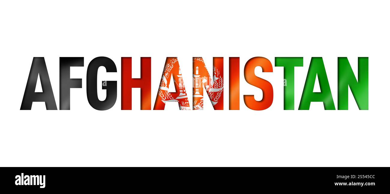 afghan flag text font. afghanistan symbol background. afghan flag text ...