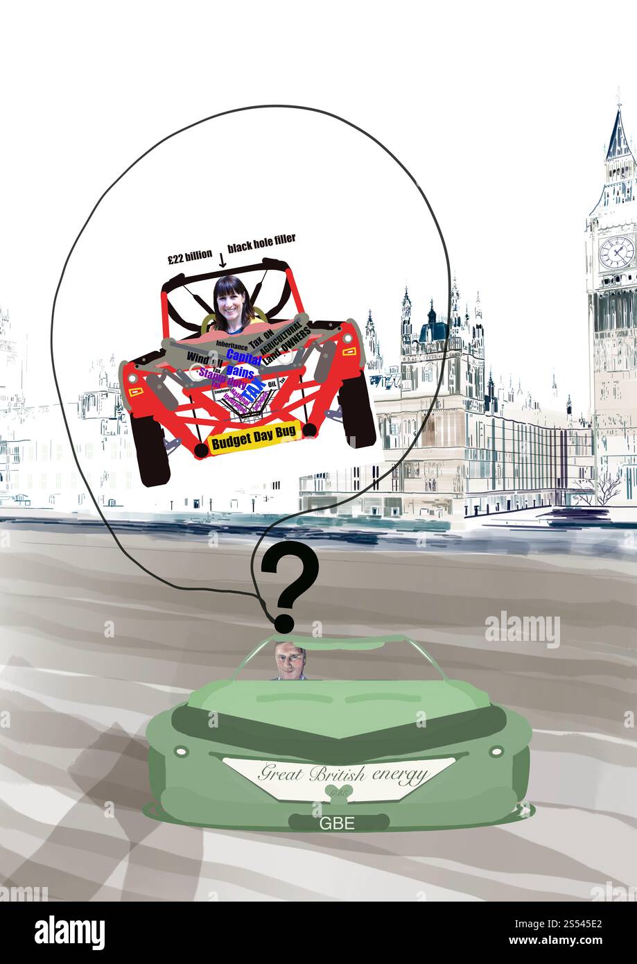 Mission for growth. Rachel Reeves. Sir kier Starmer. Political satire ...