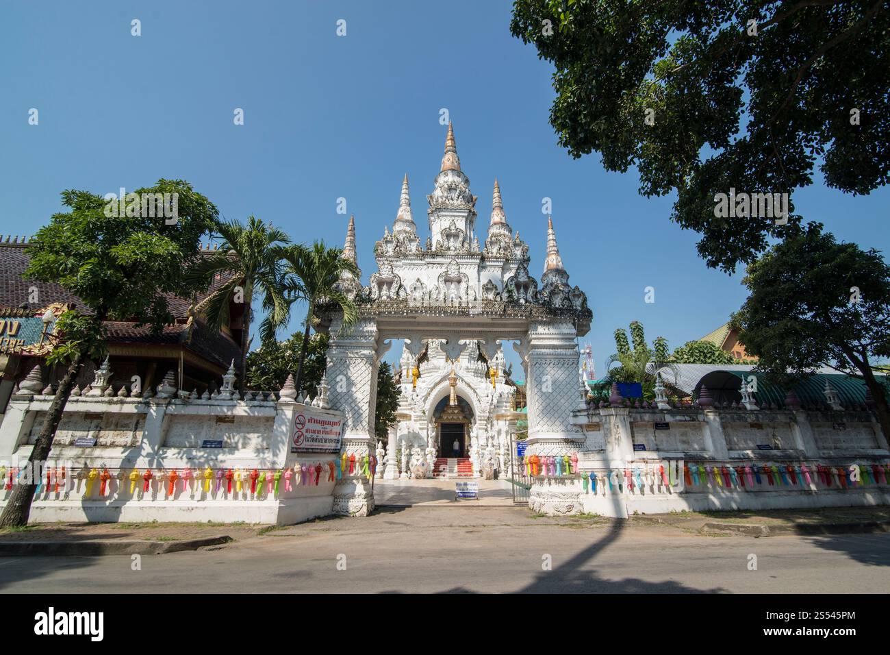 The Wat San Pa Yang Luang in the city of Lamphun in the province ...