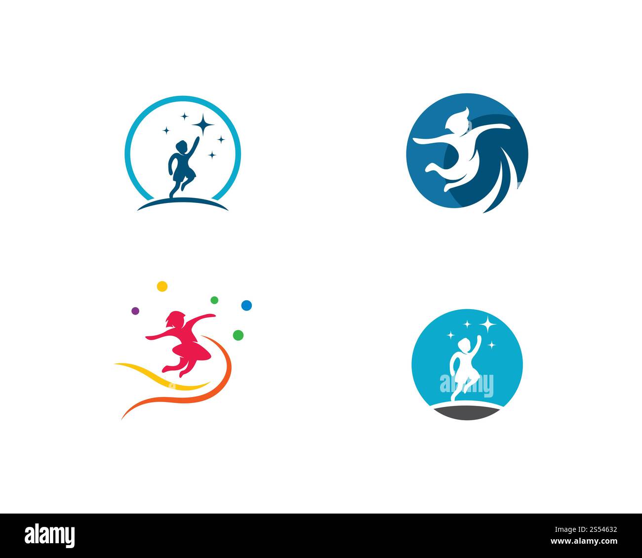 kids logo vector template Stock Photo - Alamy