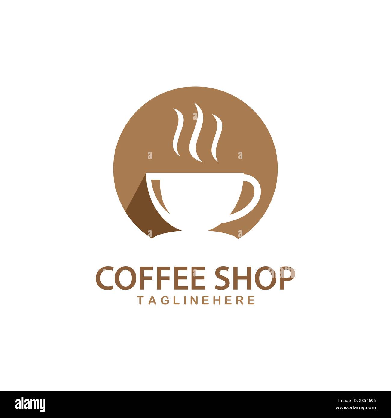 Tea cup logo design hi-res stock photography and images - Alamy