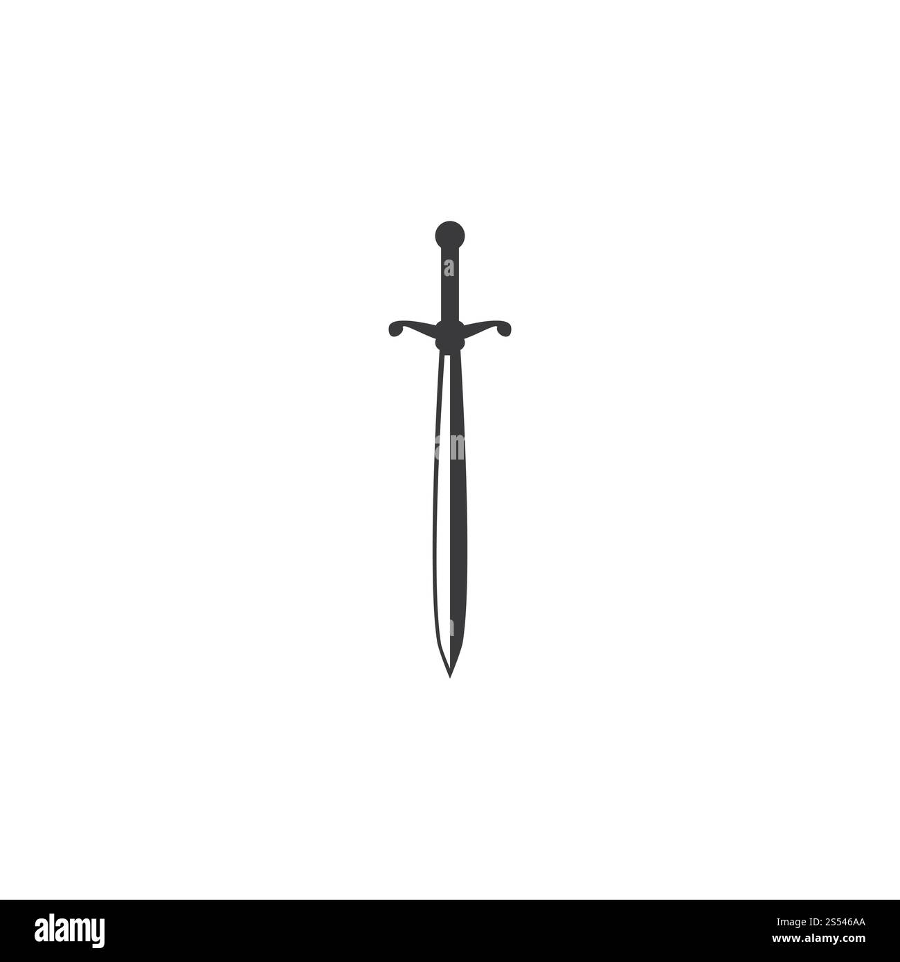 Sword logo vector flat design Stock Photo - Alamy