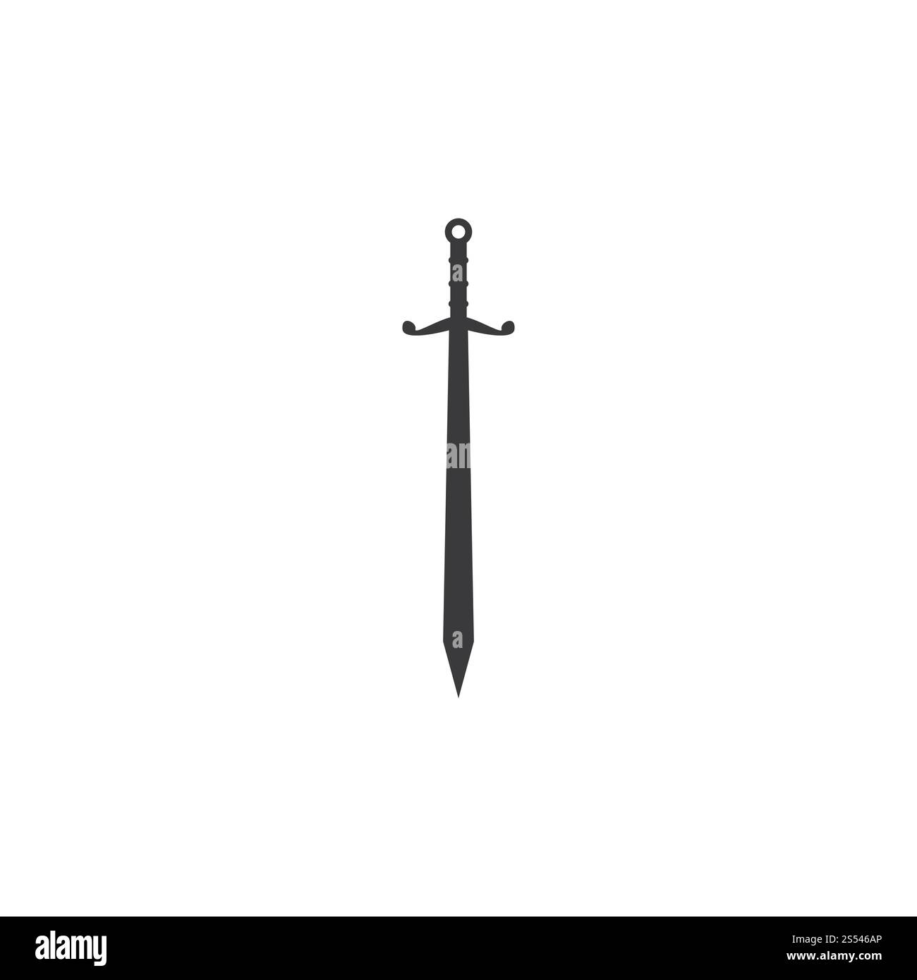 Sword logo vector flat design Stock Photo - Alamy