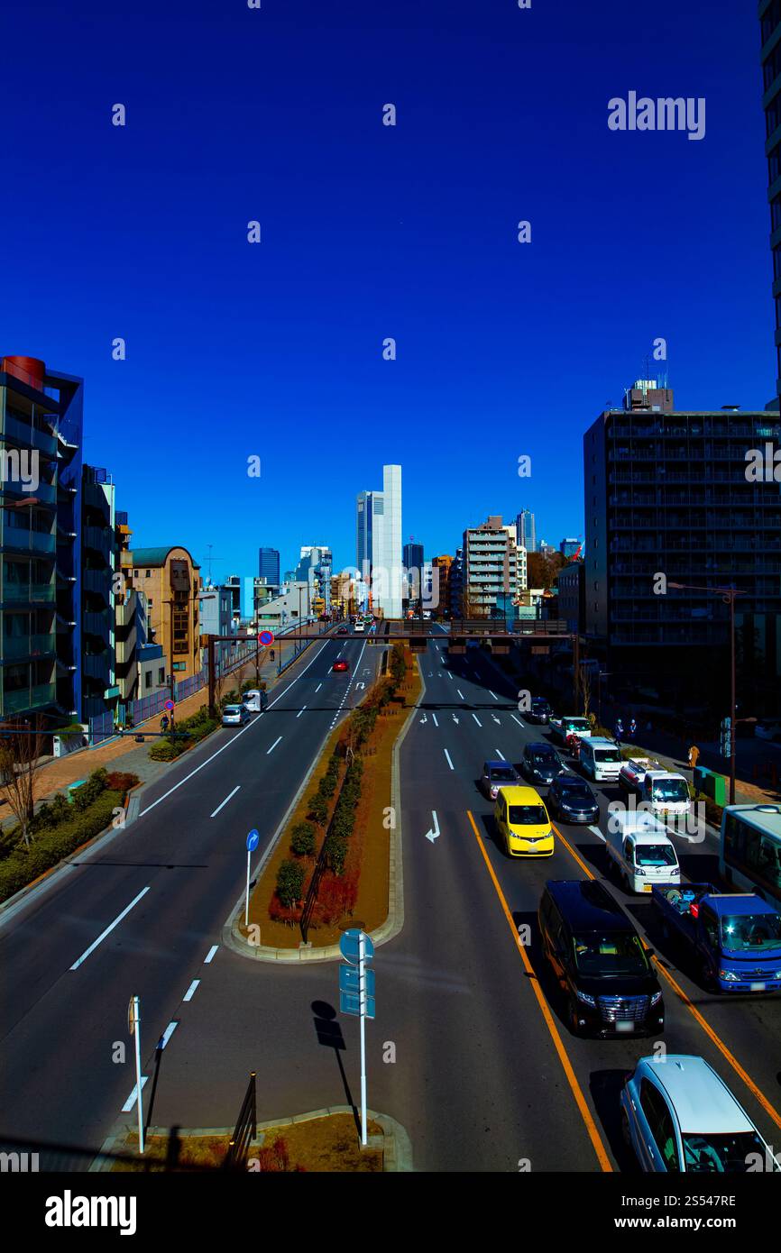 City street at the downtown in Tokyo daytime Stock Photo - Alamy