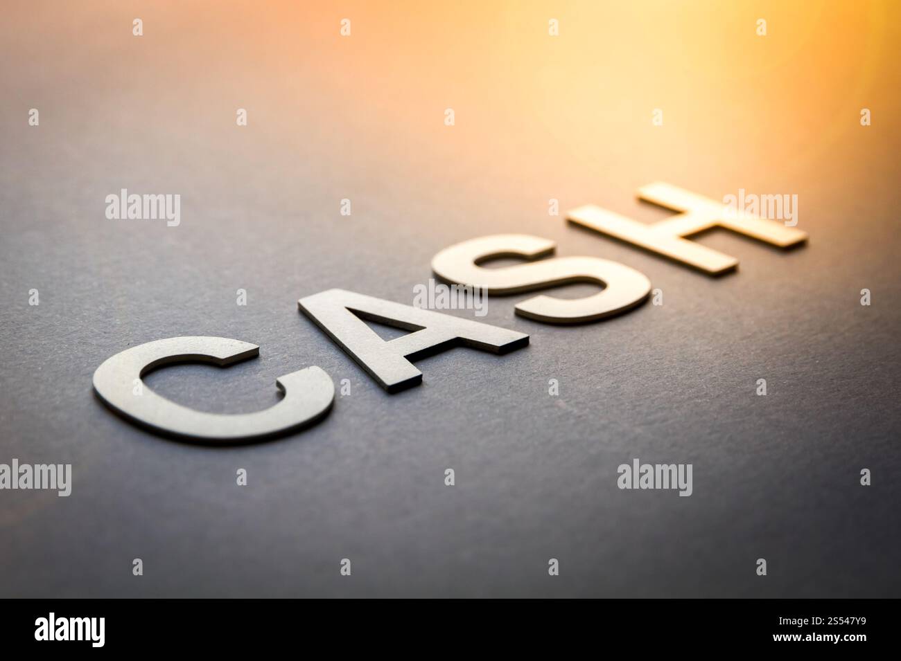 Word cash written with white solid letters on a board. Word cash ...