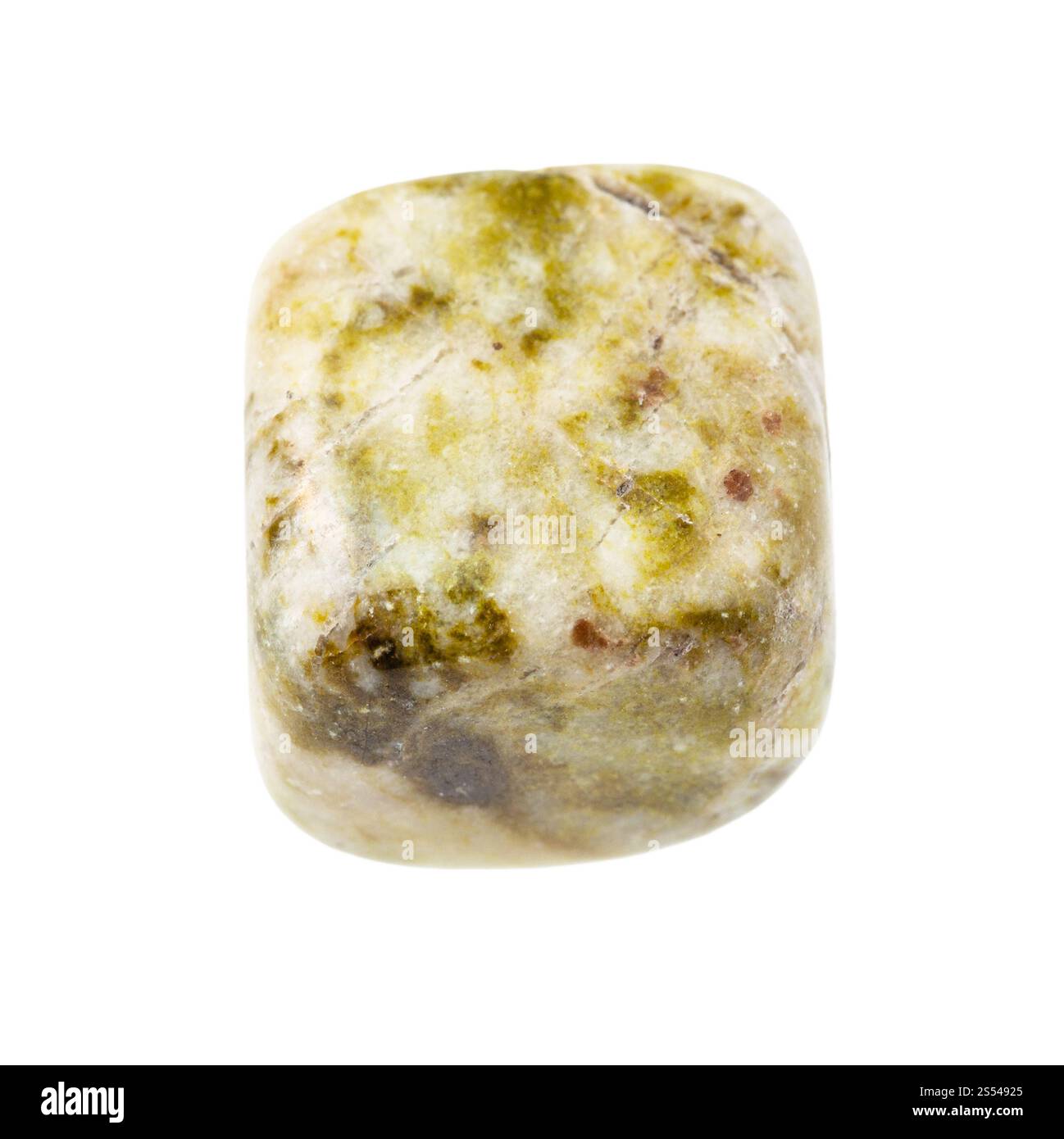 closeup of sample of natural mineral from geological collection - moss ...