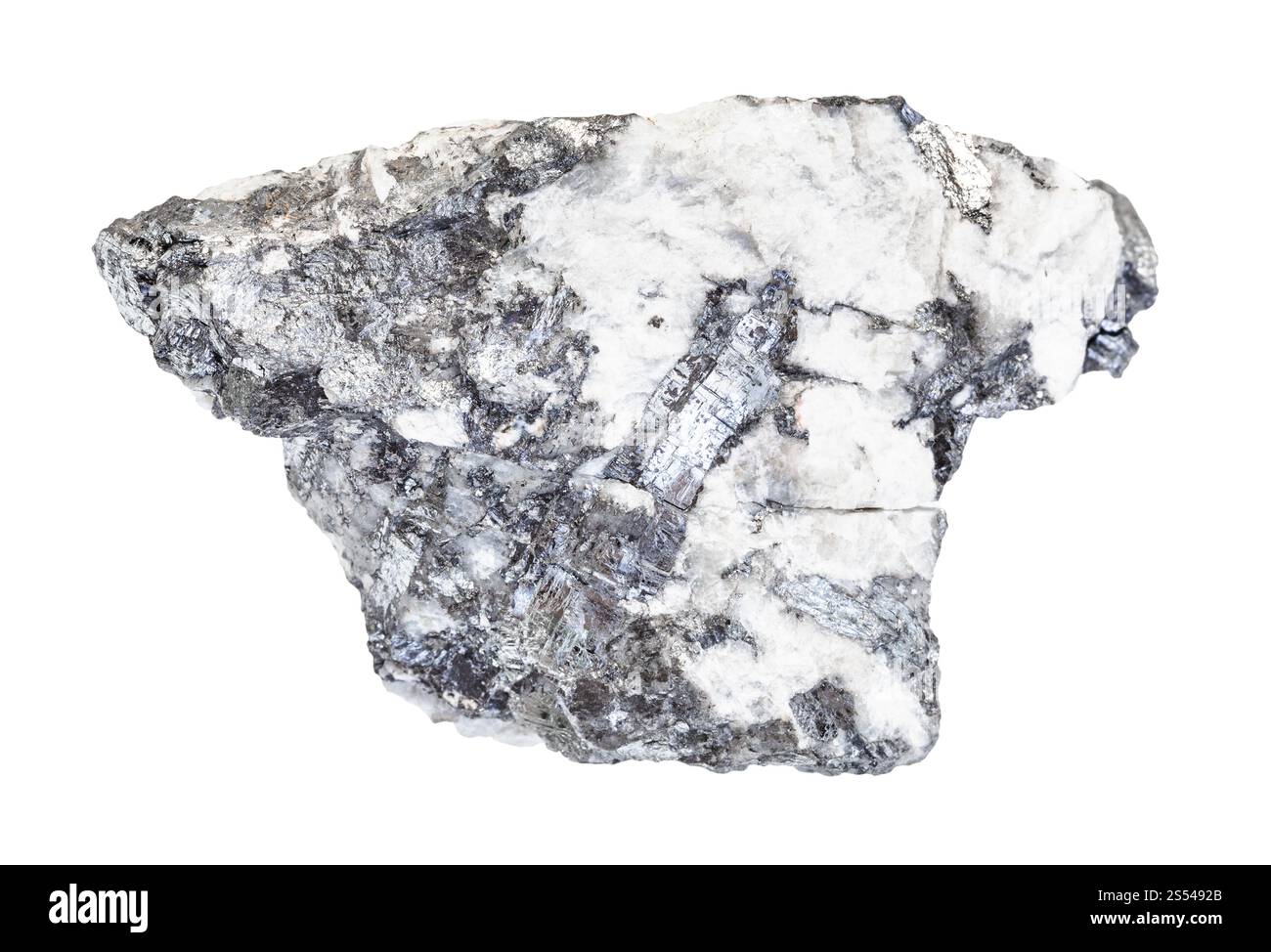 closeup of sample of natural mineral from geological collection ...