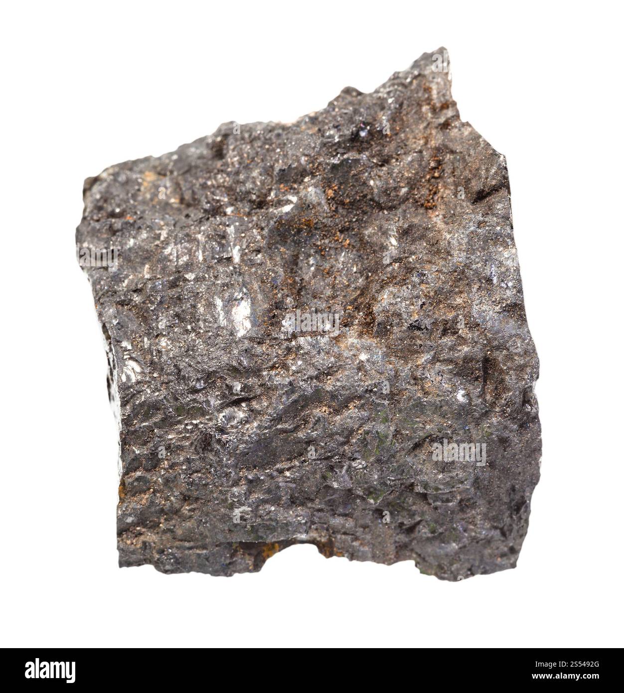 closeup of sample of natural mineral from geological collection ...