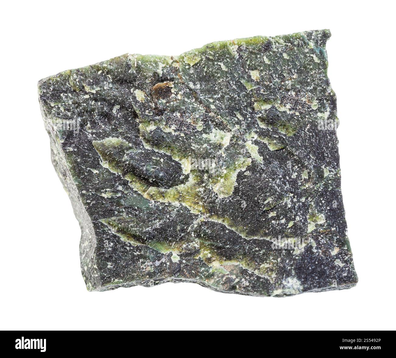 closeup of sample of natural mineral from geological collection ...