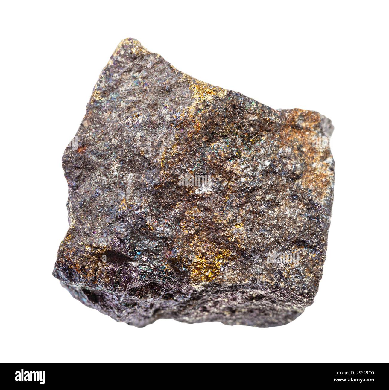 closeup of sample of natural mineral from geological collection - rough ...