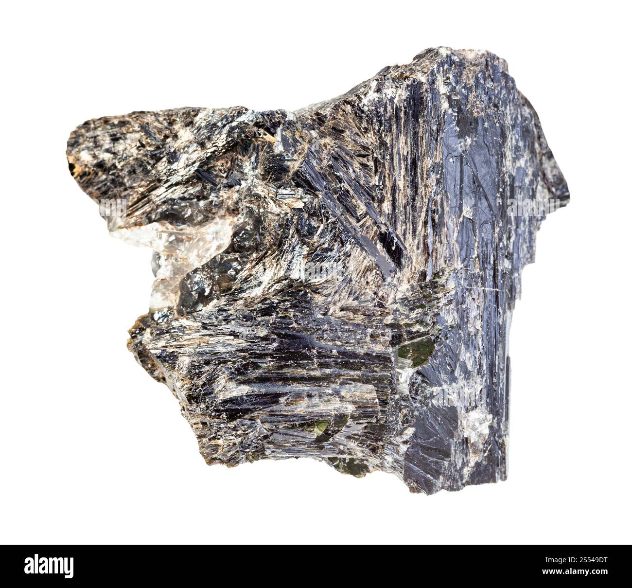 closeup of sample of natural mineral from geological collection ...
