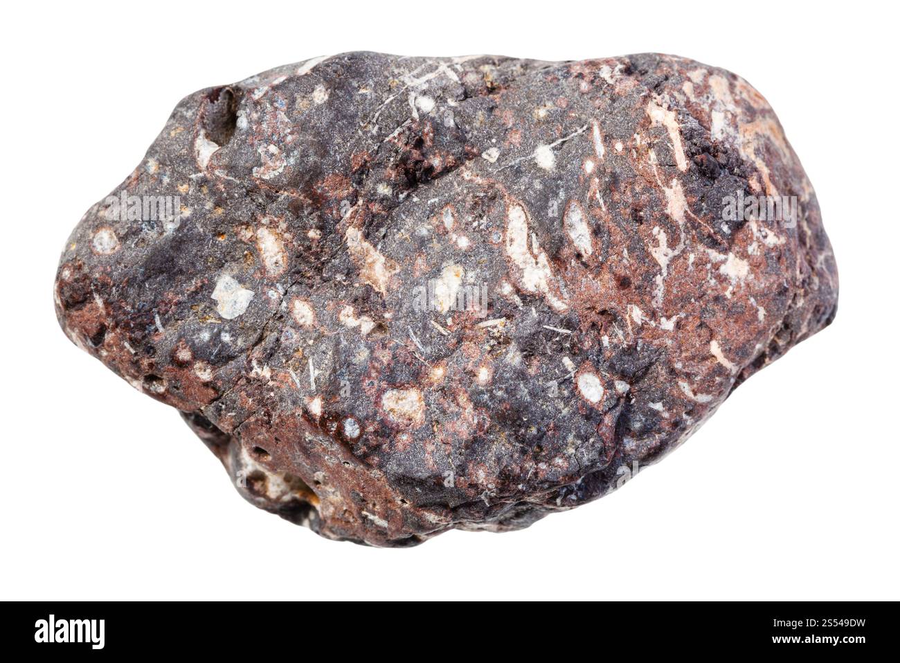 closeup of sample of natural mineral from geological collection ...