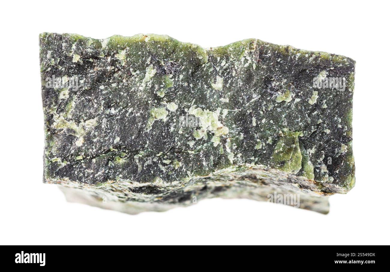 closeup of sample of natural mineral from geological collection - rough ...