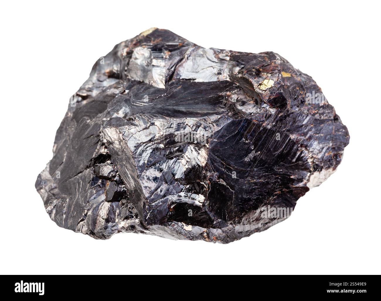 closeup of sample of natural mineral from geological collection - rough ...